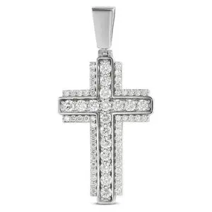 Benbridge Diamond Cross Pendant - H-j
