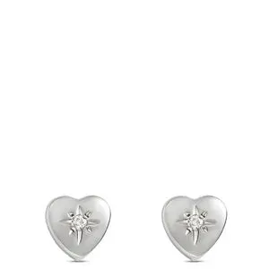 Benbridge Heart Shaped Baby Stud Earrings - Ss