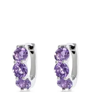 Benbridge Amethyst Hoop Earrings - Purple
