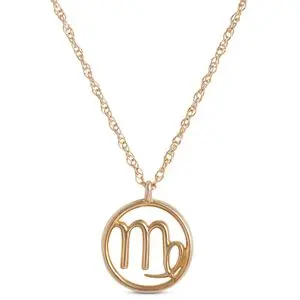 Benbridge Virgo Zodiac Sign Pendant Necklace - Yg
