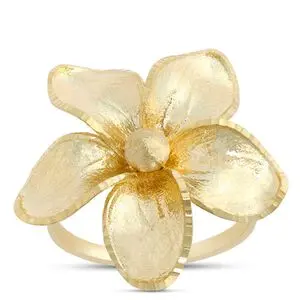 TOSCANO Flower Ring 14k Yellow Gold 3.7gm - Yg