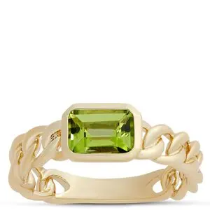 Benbridge Linked Shank Peridot Ring - Green