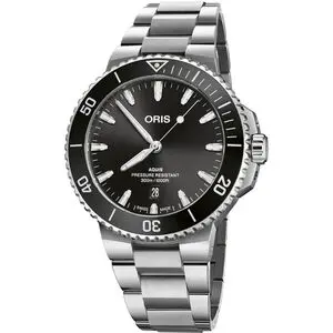 ORIS Aquis Date 43 Mm Watch - Stainless Steel