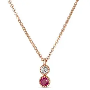 Benbridge Ruby And Diamond Pendant Necklace - Red