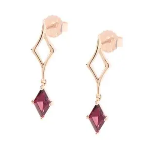 Benbridge Rhodolite Dangle Earrings - Purple