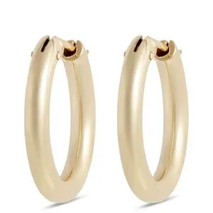 TOSCANO 21mm Oval Hoop Earrings - Yg