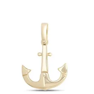 TOSCANO 14k Yellow Gold Hinged Anchor Pendant - Yg