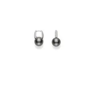 Mikimoto South Sea Cultured Pearl And Diamond Earrings - Black