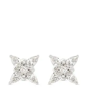 Benbridge Pear And Round Cut Diamond Stud Earrings - H-j