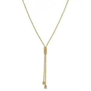 TOSCANO 14k Yellow Gold Beaded Y Necklace - Yg