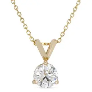Benbridge Round Solitaire Diamond Pendant - H-j