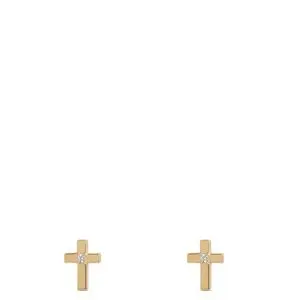 Benbridge Baby Cross Stud Earrings - Yg