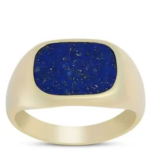 Benbridge Cushion Lapis Gemstone Ring In 14k Yellow Gold - Blue