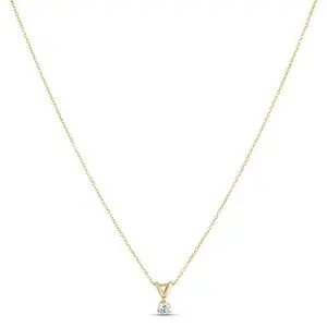Benbridge Solitaire Round Diamond Pendant Necklace - H-j