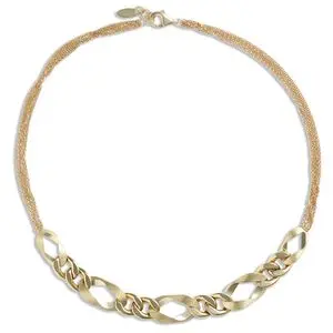 TOSCANO 14k Three-strand Chain Necklace - Yellow Gold