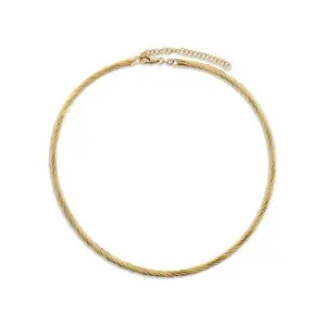 TOSCANO 14K Yellow Gold Seven Wire Omega Necklace