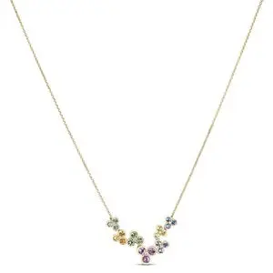 Benbridge Rainbow Sapphire Floral Necklace - Multicolored