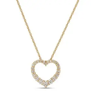 Benbridge Heart-shaped Diamond Pendant Necklace - Yg