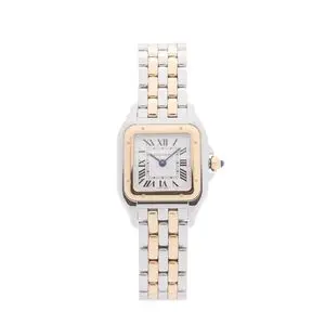 CARTIER Panthère De Watch White Dial, 23mm X 30mm - 18k Stainless Steel
