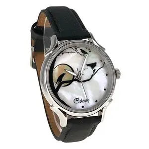 CELESTE Three Ravens Mother Of Pearl Dial Watch, 35mm - Stainless Steel