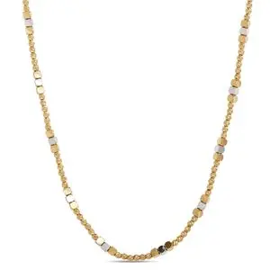 TOSCANO 14k Yellow Gold Alternating Bead Necklace - Tt