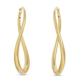 TOSCANO 14k Yellow Gold Oval Hoop Earrings - Yg