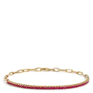 Benbridge Ruby And Paperclip Link Bracelet - Yg