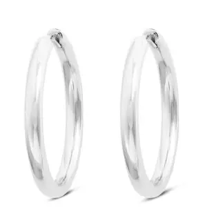 Benbridge 25mm Hoop Earrings In Sterling Silver - Ss