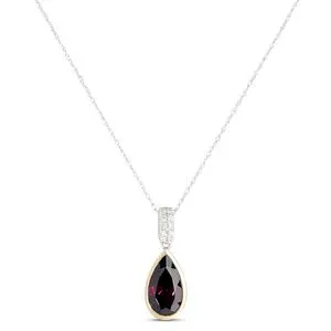 Benbridge 14k Gold Rhodolite And Diamond Pendant - Tt