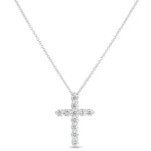 Benbridge Diamond Cross Pendant Necklace - Wg
