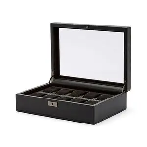 Wolf Axis 10 Piece Watch Box - Leather