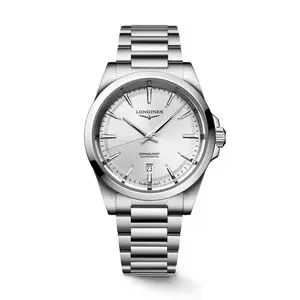 LONGINES Conquest Sunray Silver Dial Watch, 41mm - Stainless Steel
