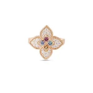Roberto Coin 18k Rose Gold Venetian Princess Carnival Flower Ring - Rg