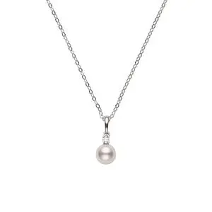 Mikimoto Akoya Pearl And Diamond Pendant - White