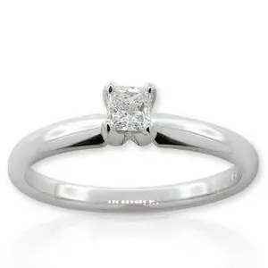 IKUMA 14k Princess Cut Diamond Solitaire Ring - Wht