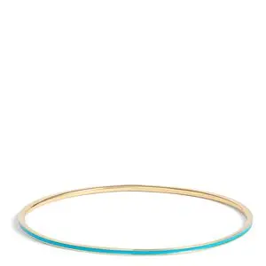 TOSCANO Turquoise Enamel Bangle 14k Yellow Gold - Yg