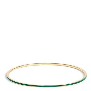 TOSCANO 14k Yellow Gold Bangle With Enamel Inlay - Yg