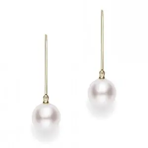 Mikimoto Akoya Cultured Pearl Drop Earrings - White