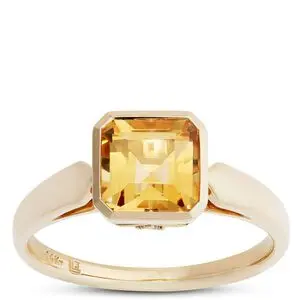 Benbridge Octagon Citrine Ring - Orange