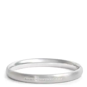 Benbridge Bangle With Channel Set Round Diamonds - Ss