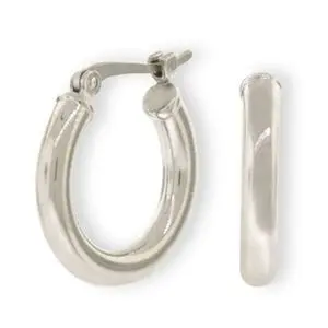 Benbridge 14k White Gold 15mm Hoop Earrings - Wg