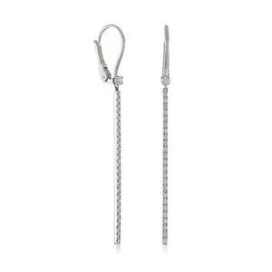 Benbridge Bar Dangle Diamond Earrings - Wg