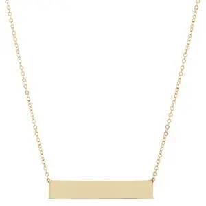 Benbridge Engravable 14k Yellow Gold Bar Necklace - Yg