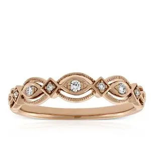 Benbridge Rose Gold Diamond Band 14k - Rg