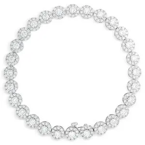 Benbridge Diamond Halo Tennis Bracelet In 14k White Gold - Wg