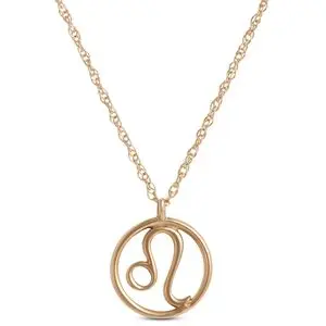 Benbridge Leo Zodiac Sign Pendant Necklace In 14k Yellow Gold - Yg