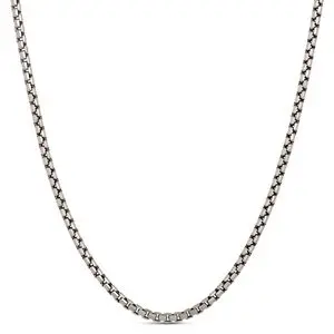 TOSCANO 14k Gold Half Round Diamond Cut Box Chain - Wg