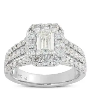Benbridge Engagement Ring With Diamond And 14k White Gold - Wg