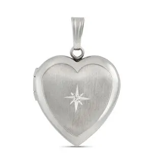 Benbridge Diamond Heart Pendant - Ss