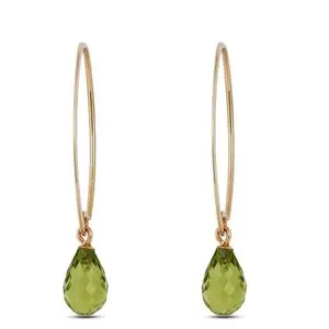 Benbridge Peridot Drop Threader Earrings - Green